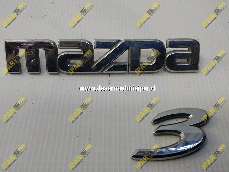 Logo Emblema Trasero Derecho En Letras* MAZDA 3 1.6 Z6 DOHC 16 VALV 4X2 ...